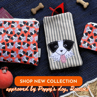 Handmade quirky textile homewares and accessories by Poppy Treffry