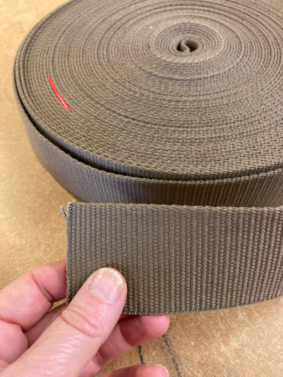 Heavy duty brown cotton webbing – Poppy Treffry