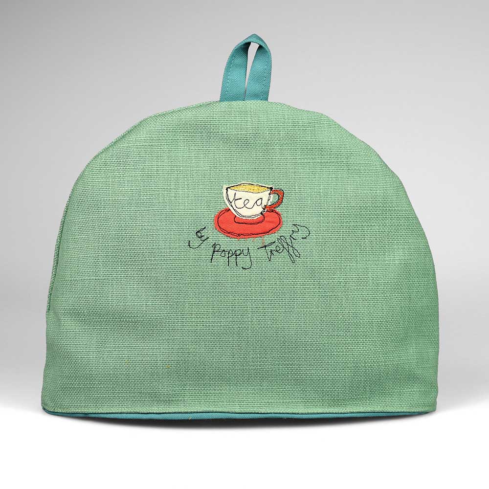 Fancy pigeon small tea cosy by Poppy Treffry
