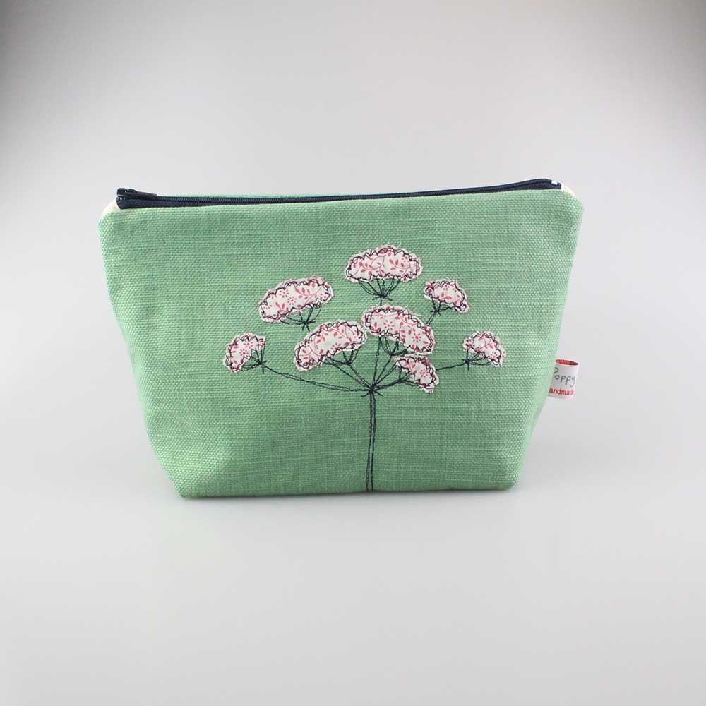 wild parsley - embroidered make up bag – Poppy Treffry
