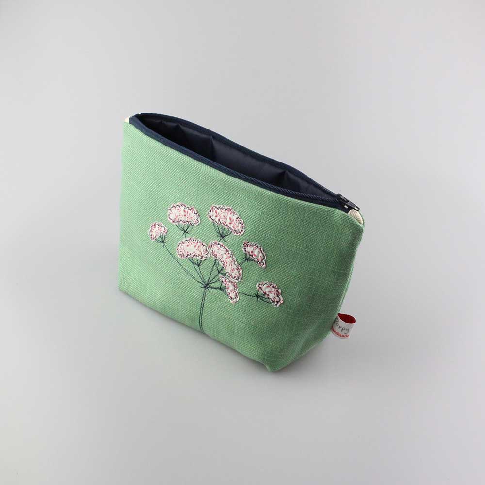 wild parsley - embroidered make up bag – Poppy Treffry